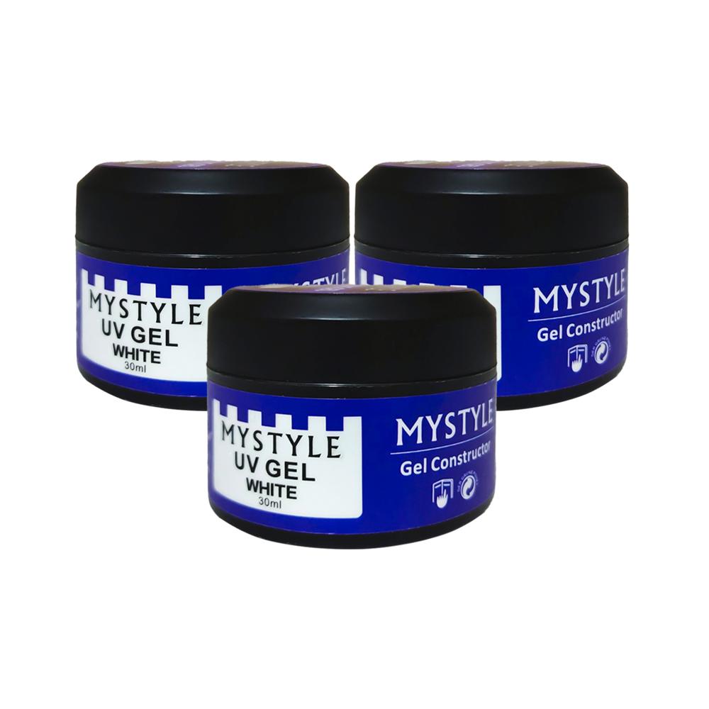 Mystyle Uv Gel White 30Gr 3 Unid - Real Plaza