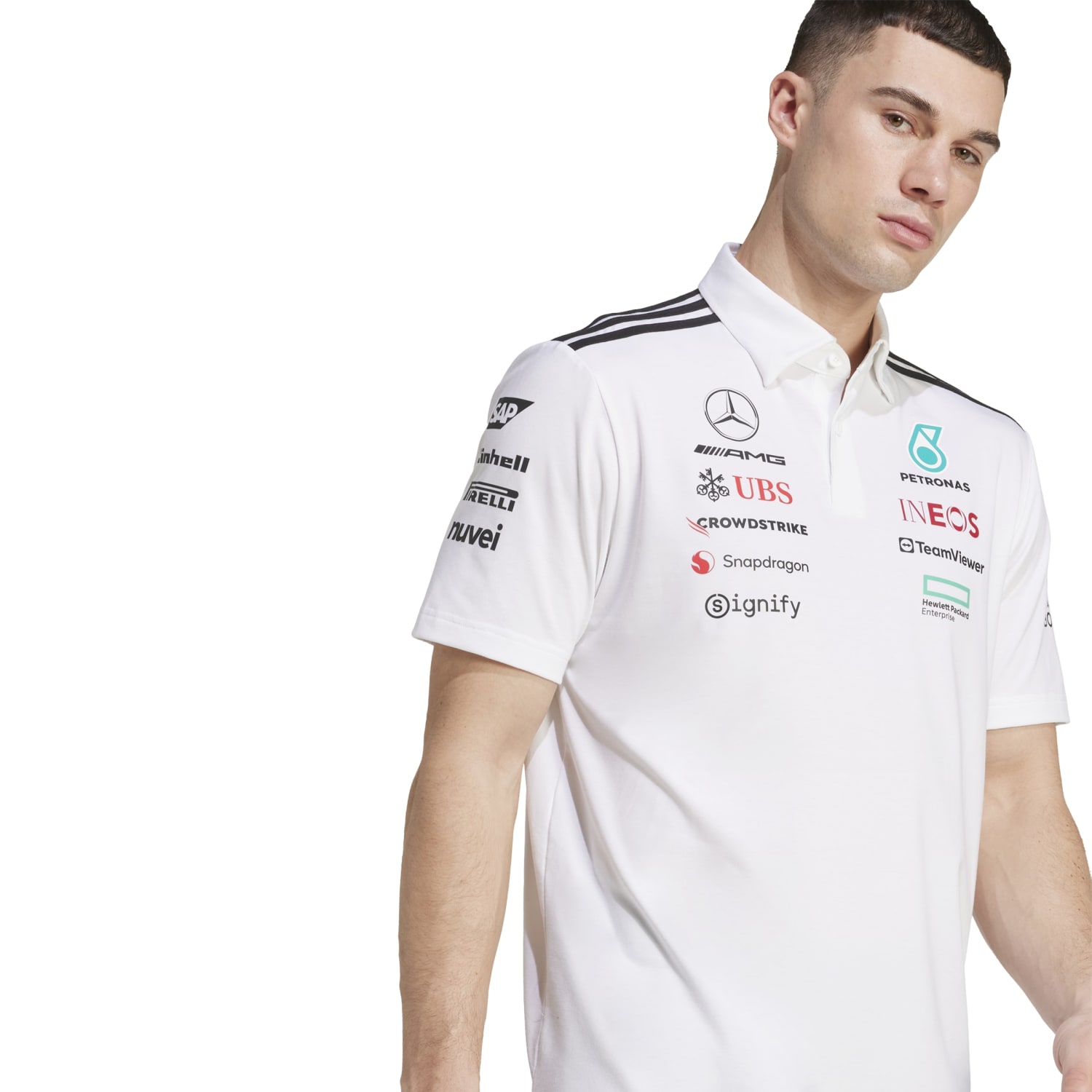 Polo Deportivo Adidas Hombre Mercedes Petronas F11 Jw0586 Blanco - Real ...