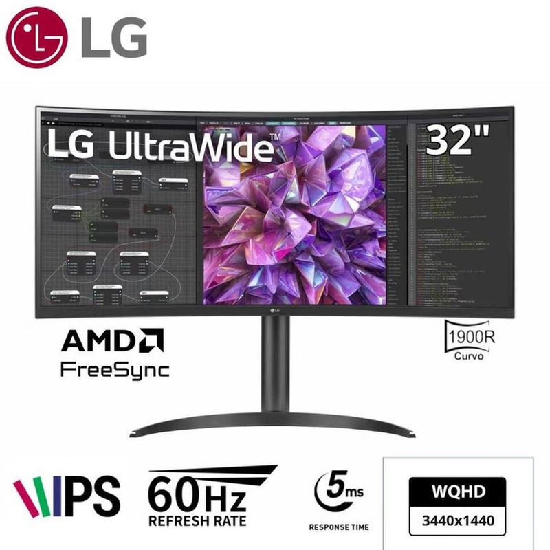 Monitor LG 34WQ75C 34 UltraWide QHD IPS USB-C HDR10 con RJ-45 - Real Plaza