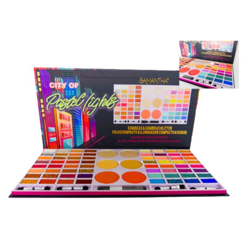 Paleta City Of Pastel Lighs 70 Colores - SAMANTHA - Real Plaza