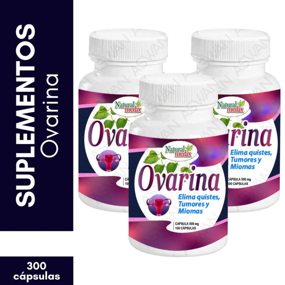 Pack x3 Ovarina Elimina Quistes 100 Cápsulas - Natural Medix - Real Plaza