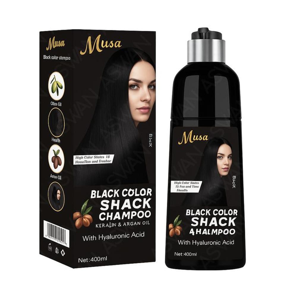 Shampoo Black Hair Color 400 ml - Musa - Real Plaza