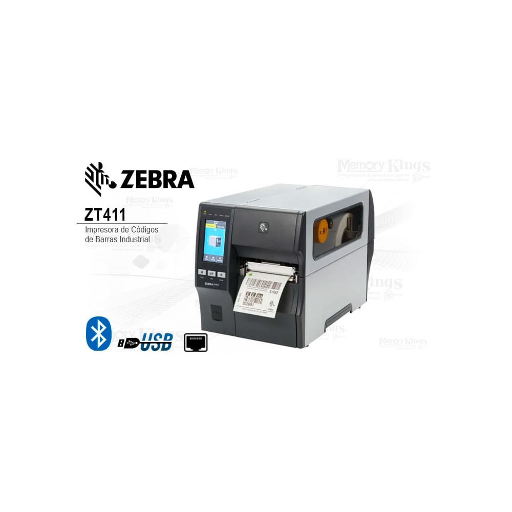 Impresora Zebra ZT411 Industrial de códigos de barras - alta velocidad ...