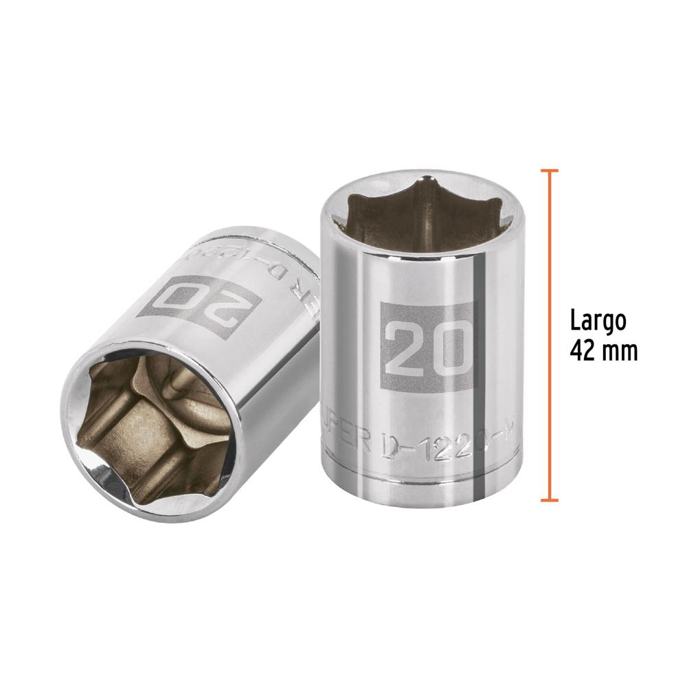 Dado 20mm Hexagonal Encastre de 1/2" 13270 Truper - Real Plaza