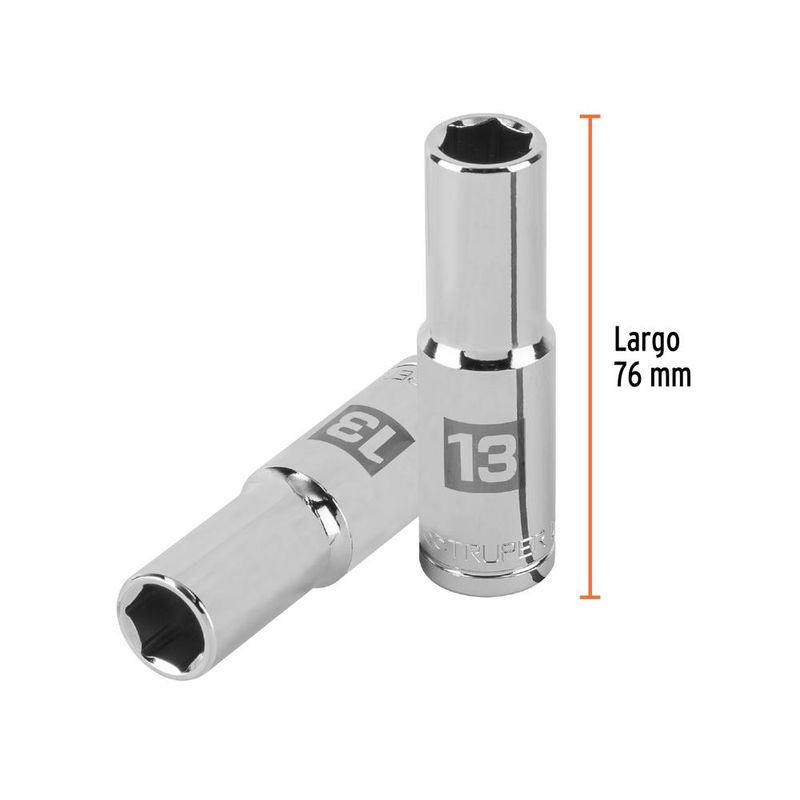 Dado 13mm Hexagonal Tubular Encastre de 1/2" 13353 Truper - Real Plaza