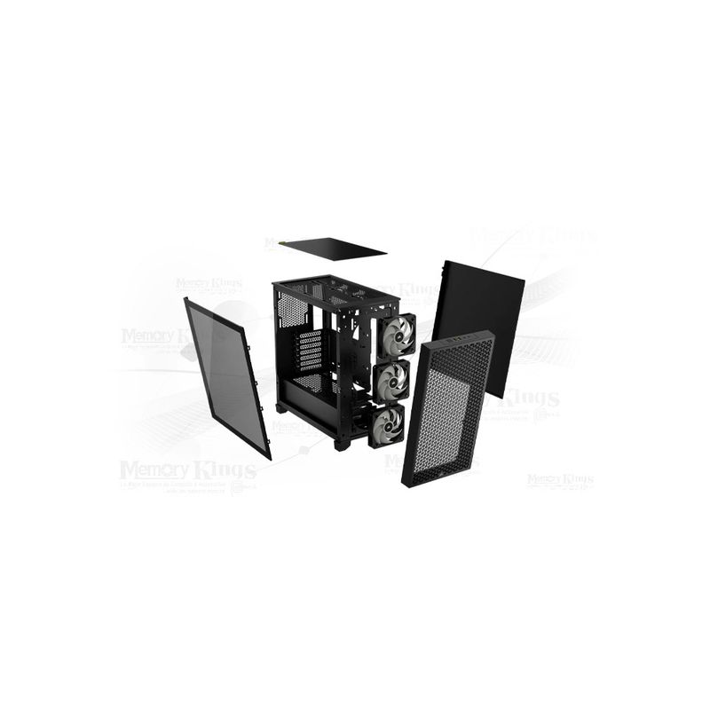 Caja Mid Tower Corsair 3000D RGB Airflow - Elegante en Negro, Ideal para Gaming y Ventilación ...