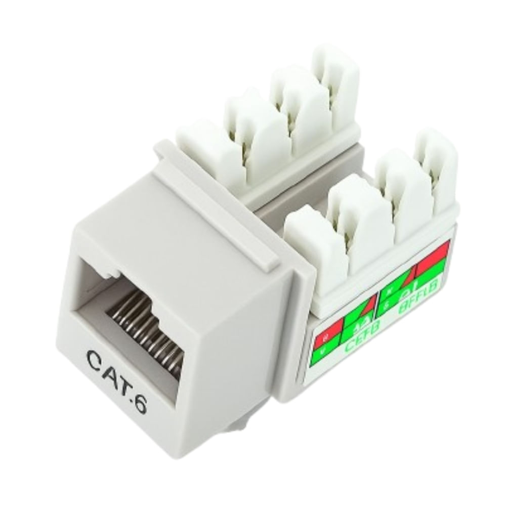 Adaptador RJ45 Cat 6 DIXON Blanco - Conexión rápida y eficiente para ...