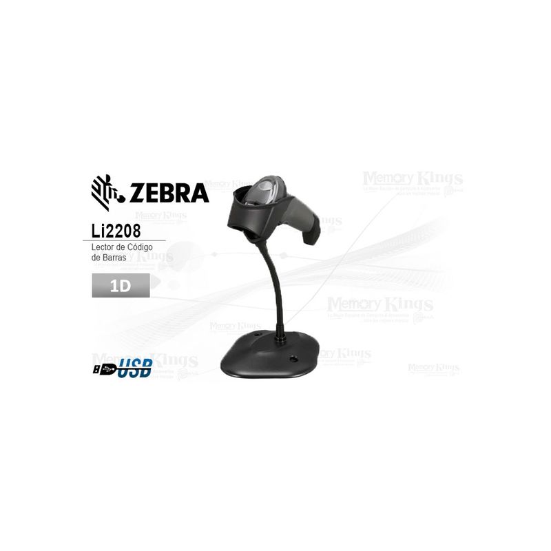 Lector de código de barras Zebra LI2208 1D, con conexión USB, ideal ...