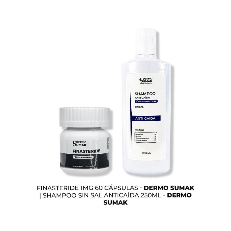 Finasteride 1Mg X 60 Capsulas + Shampoo Sin Sal Anticaida 250Ml - Real ...