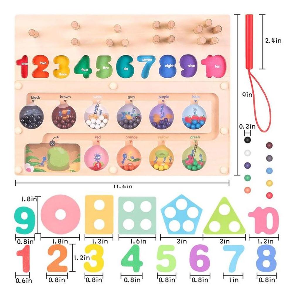 Pack Didáctico Tren con Animales y Laberinto Magnético 3en1 - Real Plaza