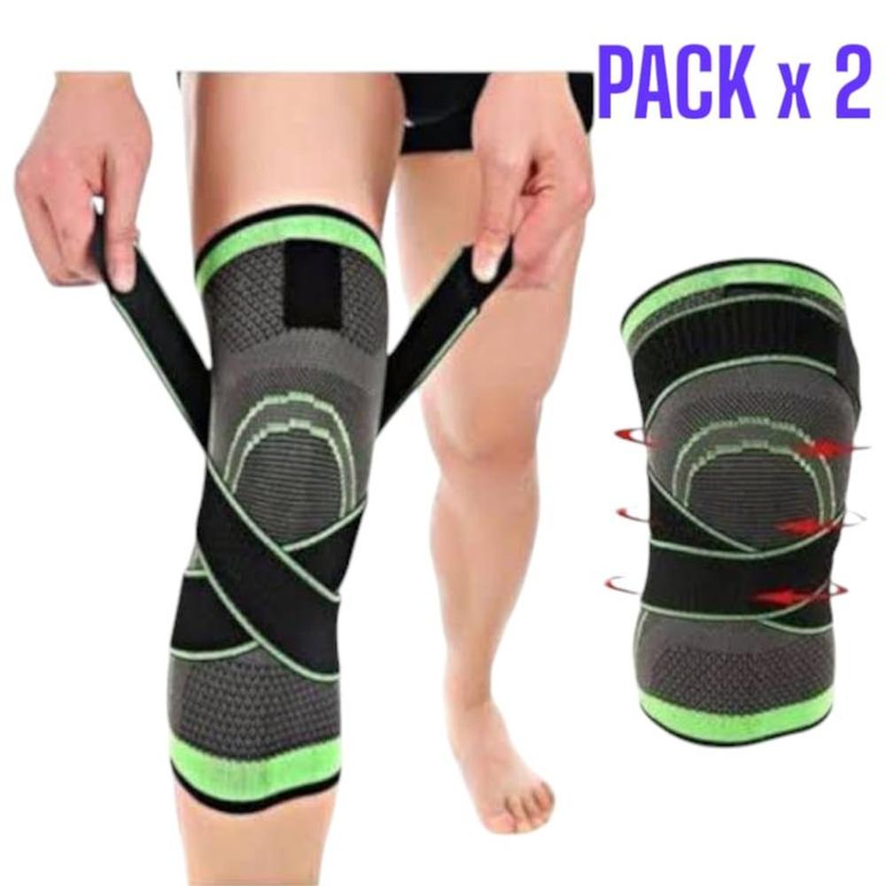 Pack 2 Rodilleras Deportiva Ajustable con Vendaje Velcro - Real Plaza