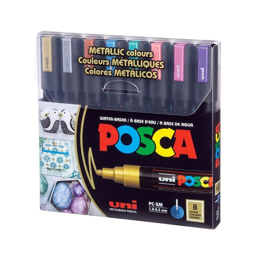 POSCA Pack PC-5M 8C Metallic Color Nueva Presentación X8 - Real Plaza
