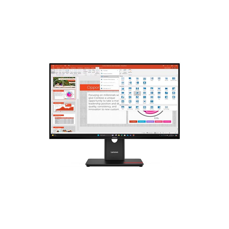 Monitor Lenovo ThinkVision T27-40 de 27" FHD IPS con múltiples ...
