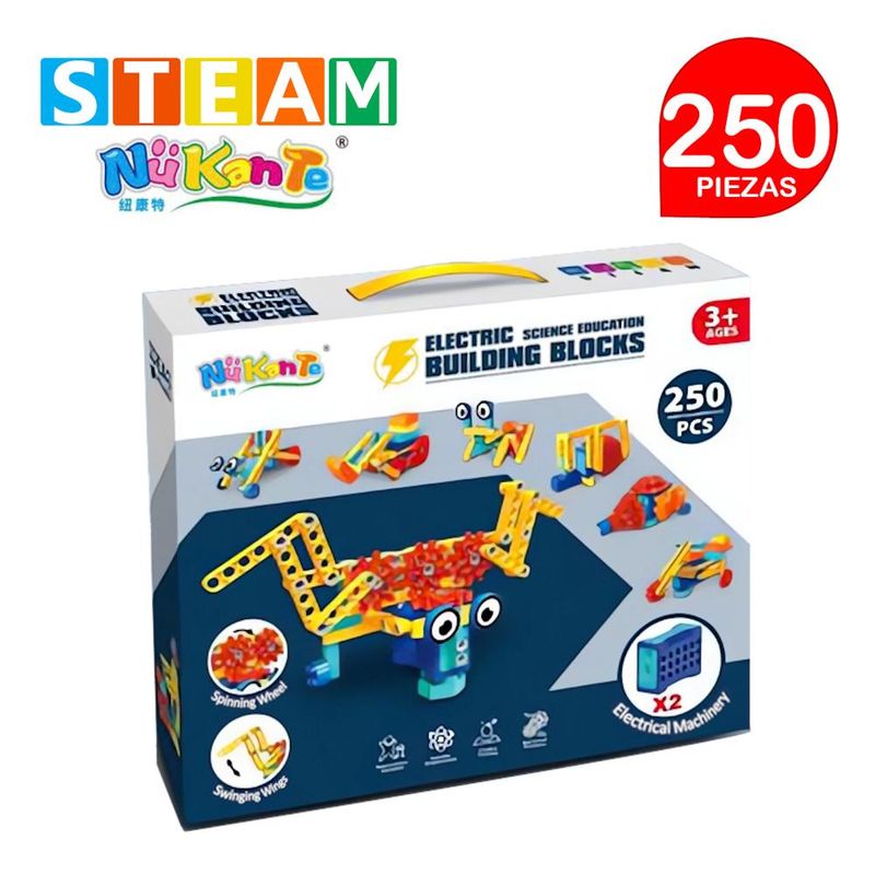 Bloques Didácticos Eléctrico STEAM NUKANTE Caja 250 Piezas - Real Plaza