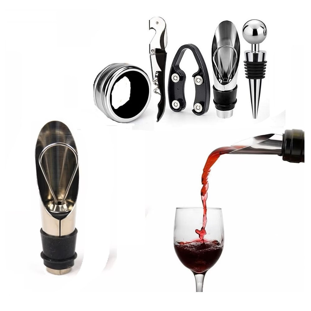 Descorchador de Vino Kit de 5 Piezas para Abrir Botellas - Real Plaza