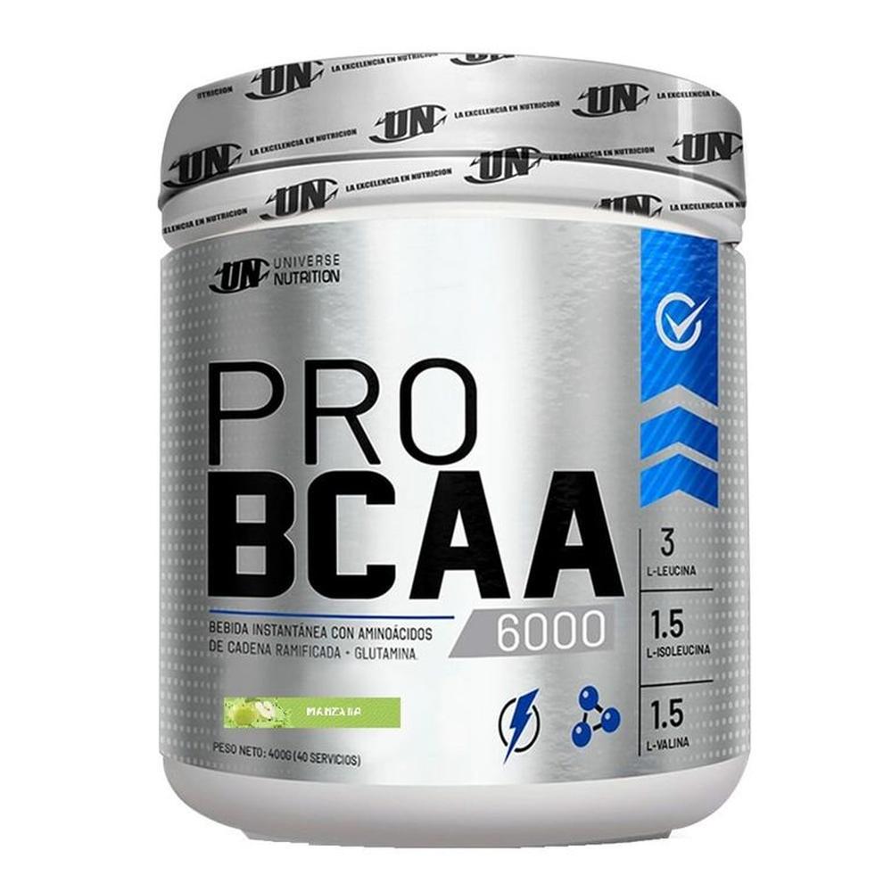 PRO BCAA 6000 AMINOÁCIDO UN UNIVERSE NUTRITION 500GR MANZANA - Real Plaza