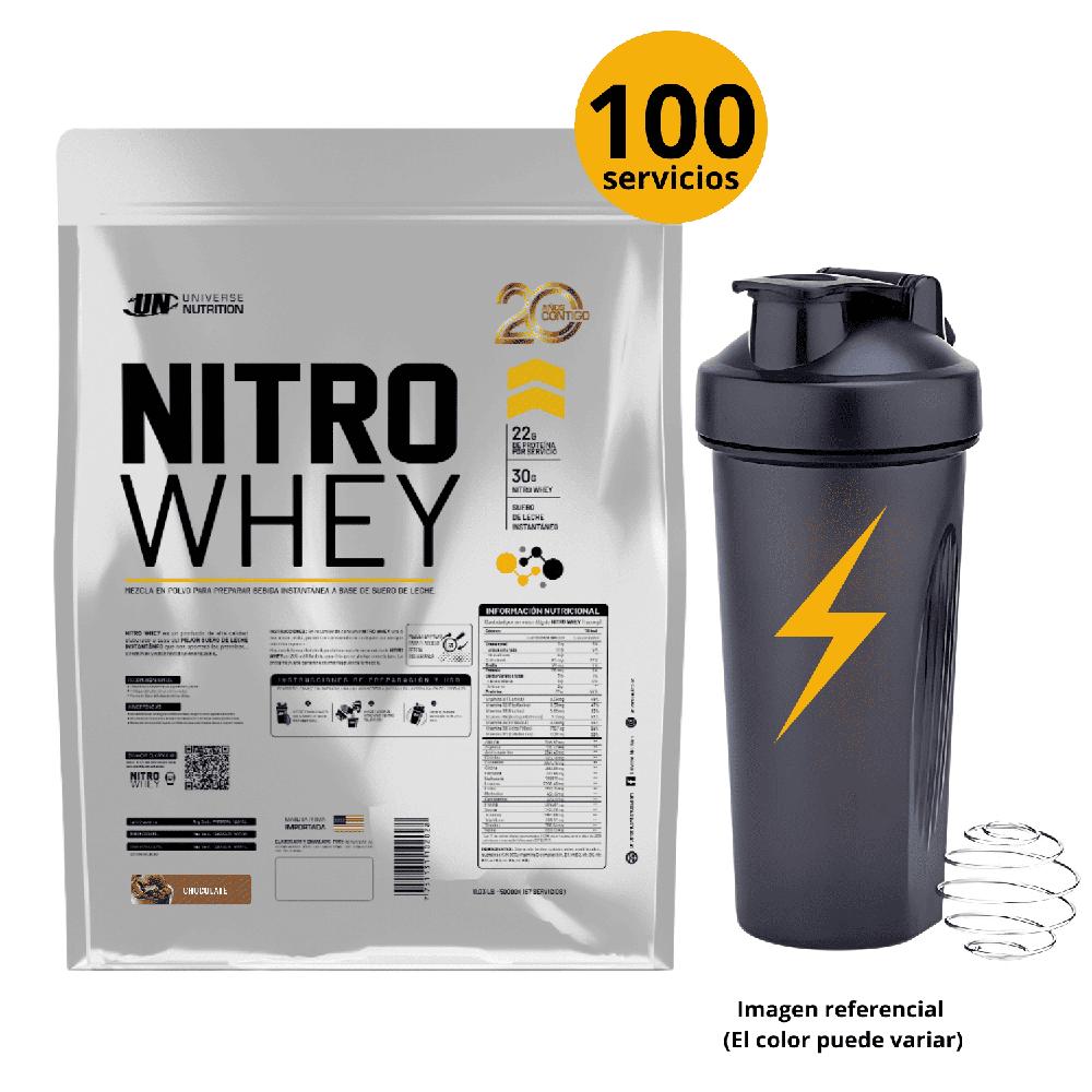 Proteína Nitro Whey 3kg Chocolate Universe Nutrition - Shaker - Real Plaza