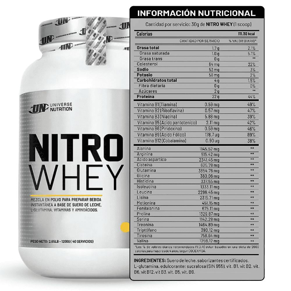 Proteína Nitro Whey 3kg Chocolate Universe Nutrition - Shaker - Real Plaza