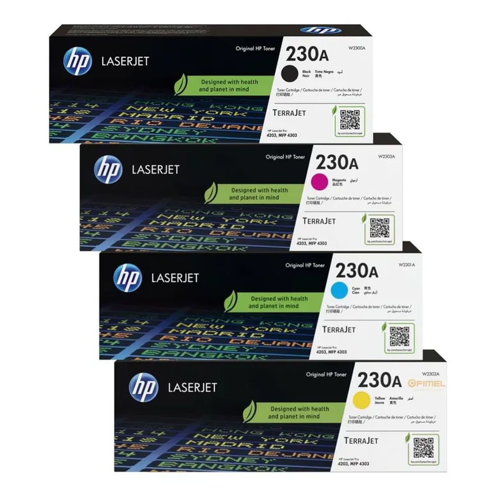 TONER HP 230A COLORES PACK COMPLETO - Real Plaza