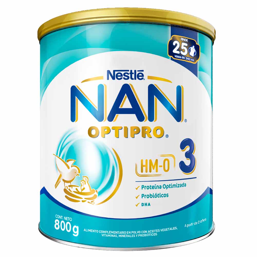 Fórmula Infantil NAN 3 Optipro Desarrollo Lata 800g - Real Plaza