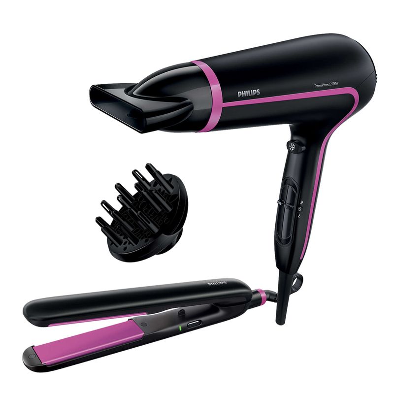 Set Philips Secadora + Alisador Hp8640/60 - Real Plaza