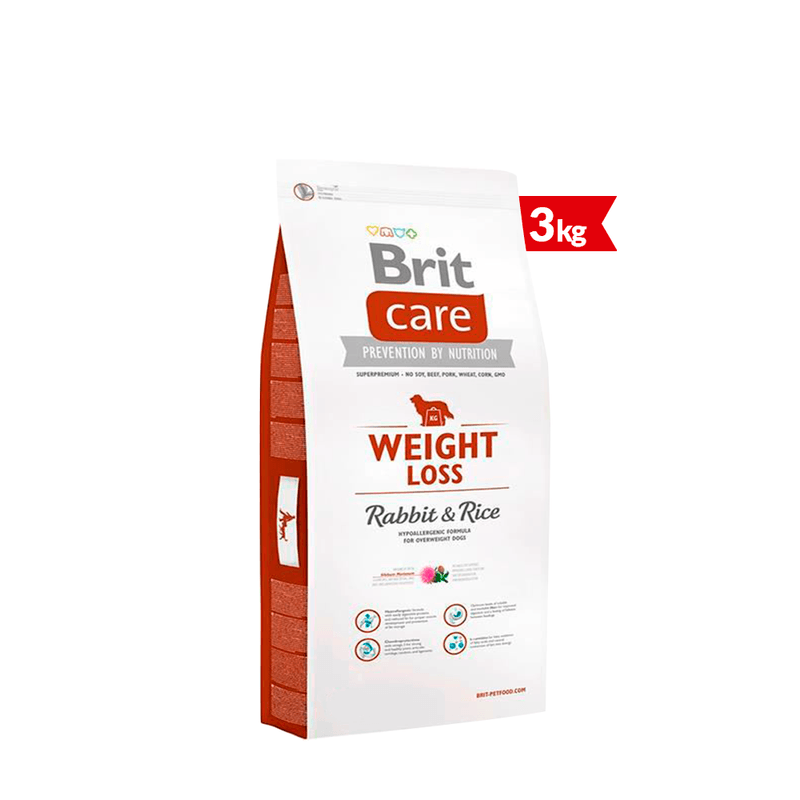 Comida para perros Brit Care Weight Loss Rabbit & Rice 3 kg - Real Plaza