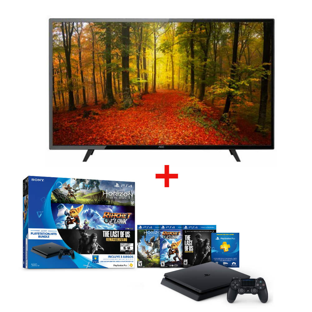 Combo TV 55" FHD + Playstation PS4 - Real Plaza