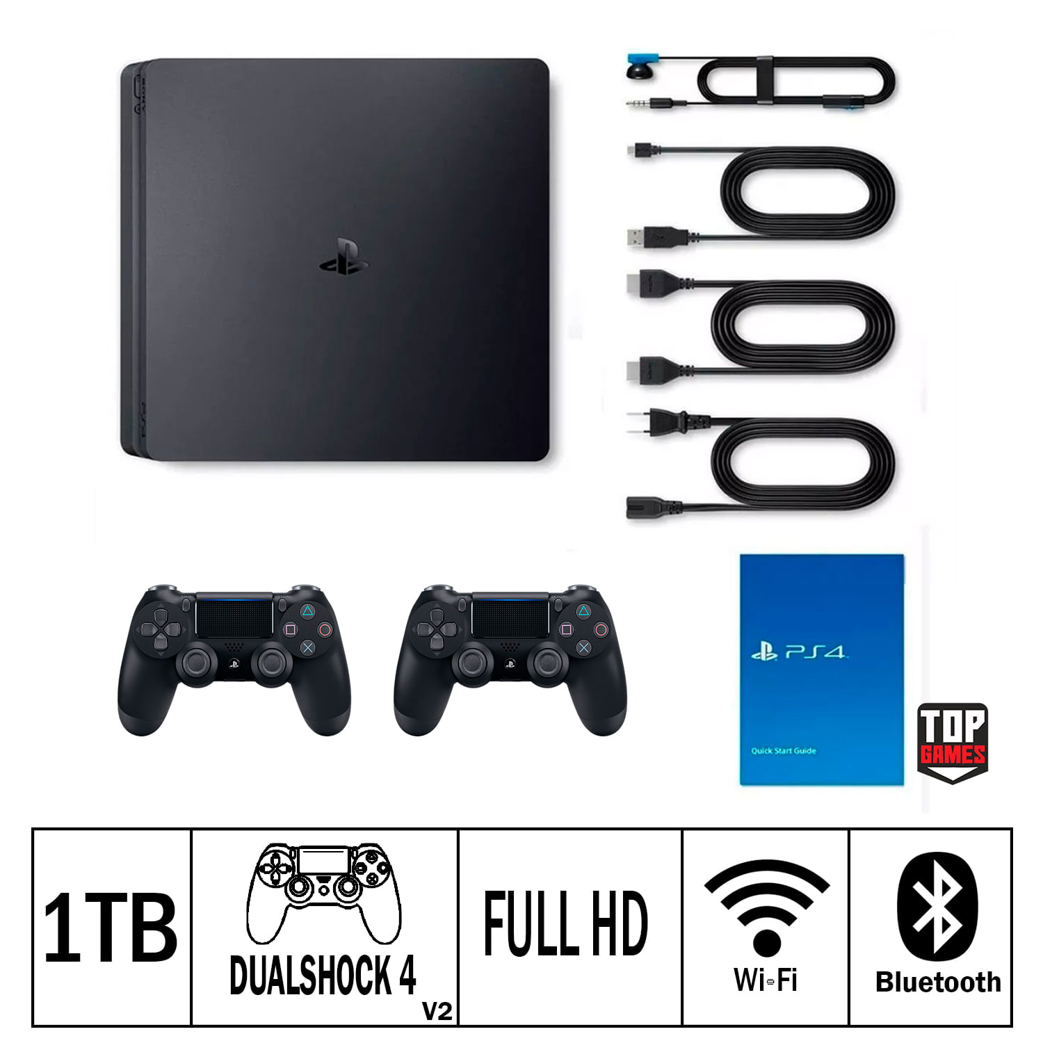 Consola Ps4 Slim 1TB SONY + Dualshock 4 Adicional - Real Plaza